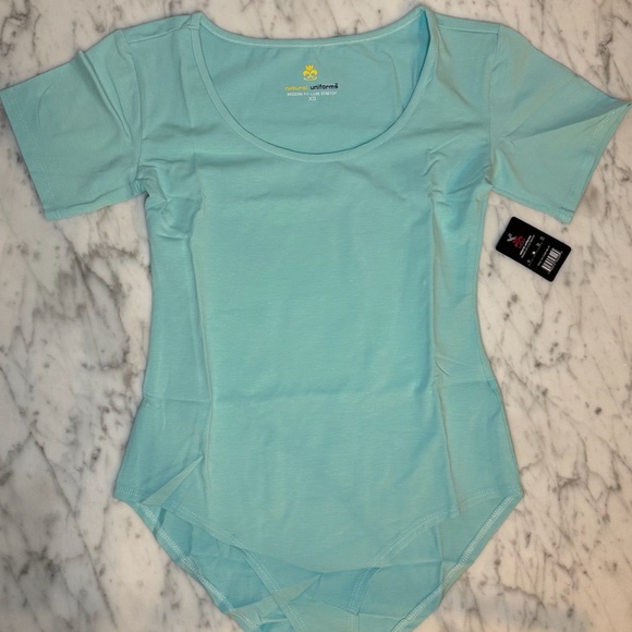 Natural Uniforms | Tops | Natural Uniforms Light Blue Bodysuit | Poshmark